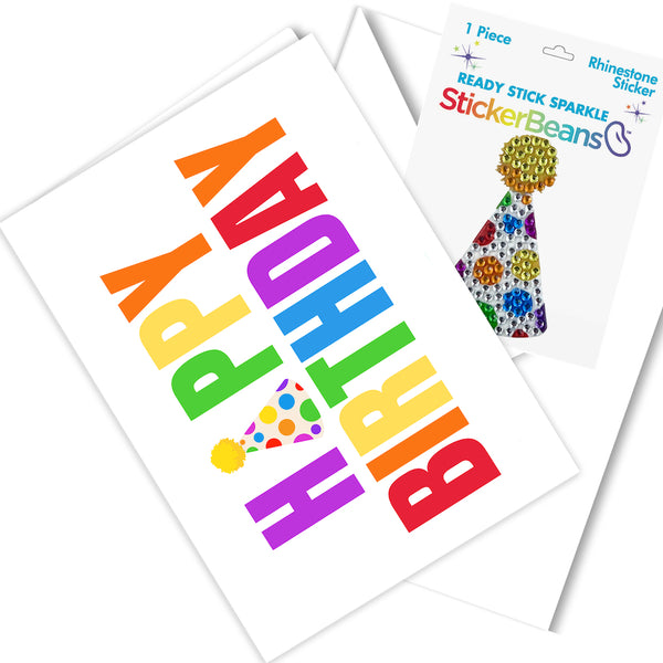 Happy Birthday Card & Sticker – STICKERBEANS